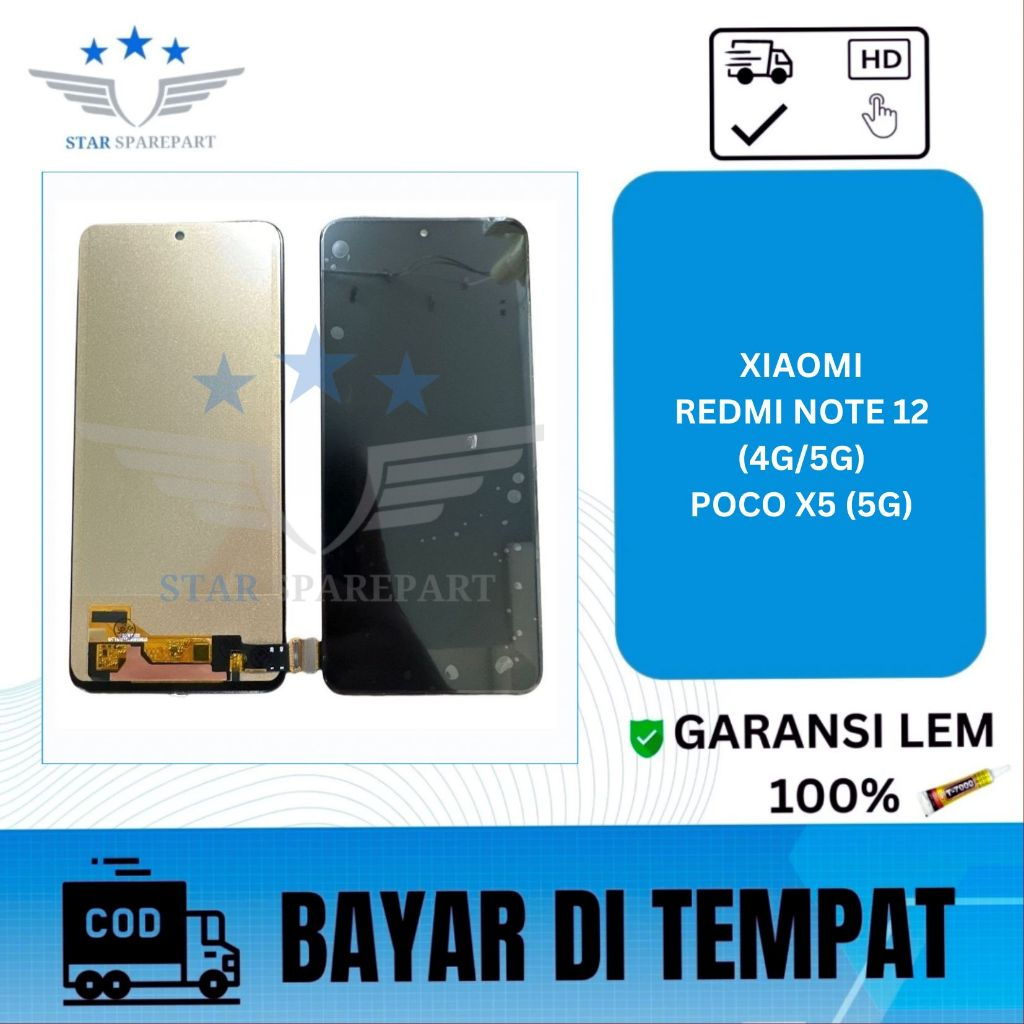 Jual LCD TOUCHSCREEN XIAOMI REDMI NOTE 12 ( 4G / 5G ) / POCO X5 ( 5G ...