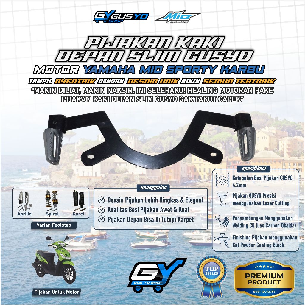 Jual Pijakan kaki Motor / Footstep Motor Yamaha MIO SPORTY SMILE karbu ...