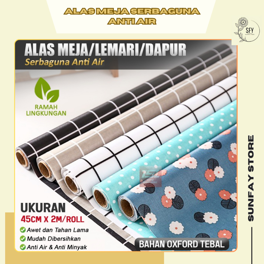 Jual SUNFAY Alas Meja Laci Lemari Dapur Taplak Meja Alas Dapur ...