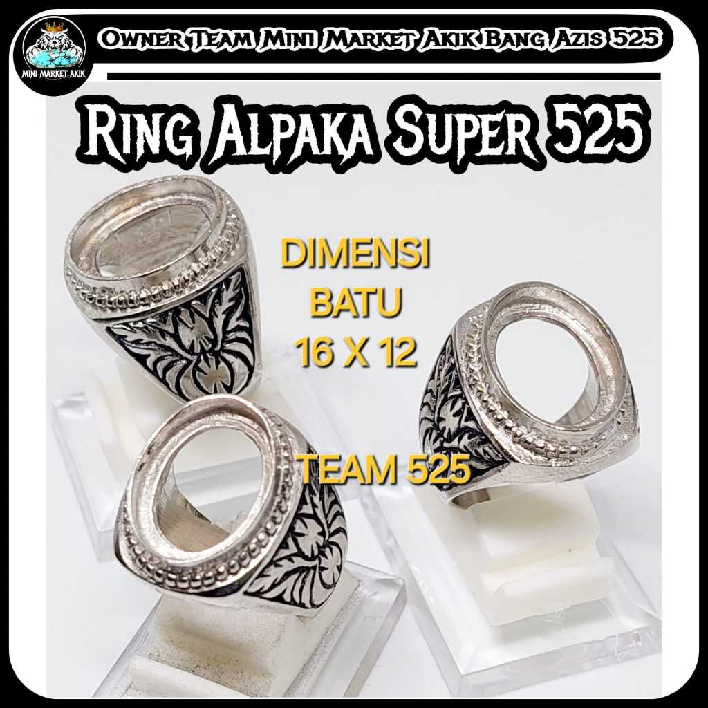 Jual Ring emban alpaka super 16 x 12 ukiran eceran / model tanam kurung ...