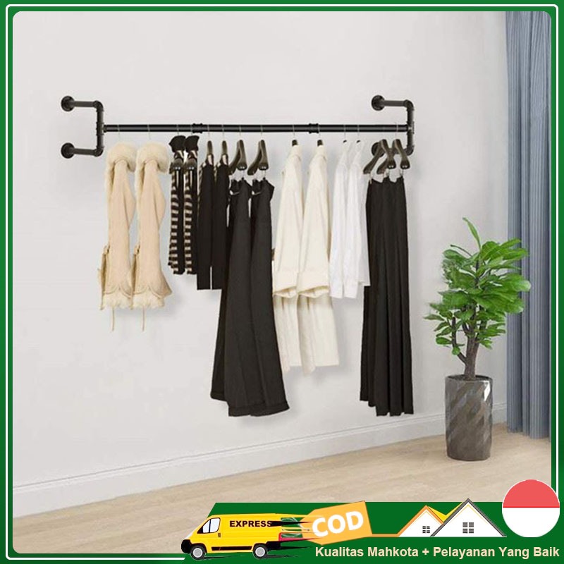 Jual gantungan dinding-Mounted Pakaian Batang Tabung Hanger-gantungan ...