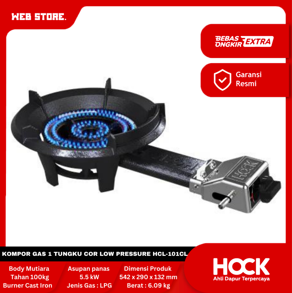 Jual Kompor Gas 1 Tungku HOCK Kompor Gas Cor Slow Cook Kompor Resto Komersial Tekanan Rendah HC ...