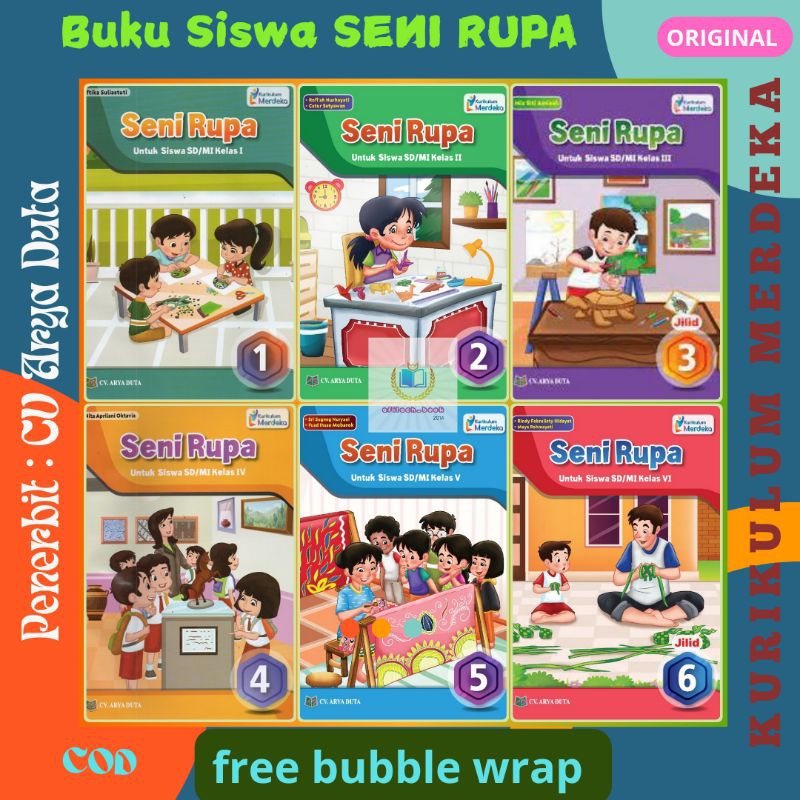 Jual Buku Seni Rupa Kelas 1 2 3 4 5 6 SD MI Kurikulum Merdeka Penerbit CV Arya Duta | Shopee ...