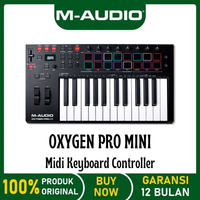 Jual M-AUDIO OXYGEN PRO MINI Midi Keyboard Controller 32 Keys | Shopee ...
