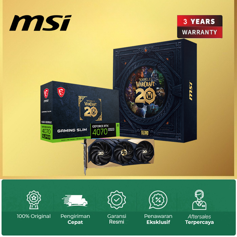Jual VGA Card MSI RTX 4070 SUPER 12GB GAMING SLIM World of Warcraft ...