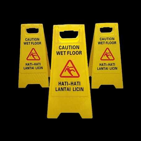 Jual Caution Wet Floor Warning Sign Board / Papan Peringatan Lantai ...