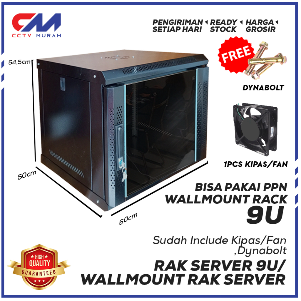 Jual Wallmount Rack Server 9U Depth 500mm / Rak Server Ukuran 9U Single Glass Door | Shopee ...