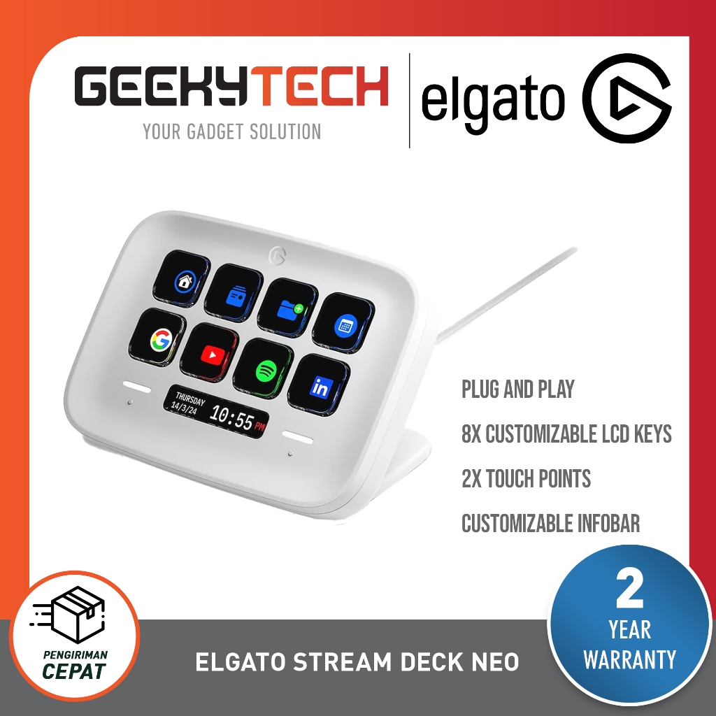Jual Elgato Stream Deck Neo USB Controller & Livestreaming Assistant ...