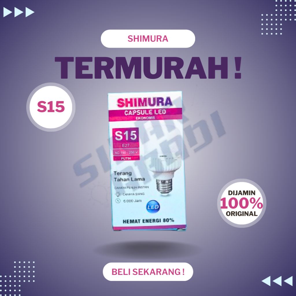 Jual Shimura LED Capsule S15 E27 6500K (Putih) | Shopee Indonesia