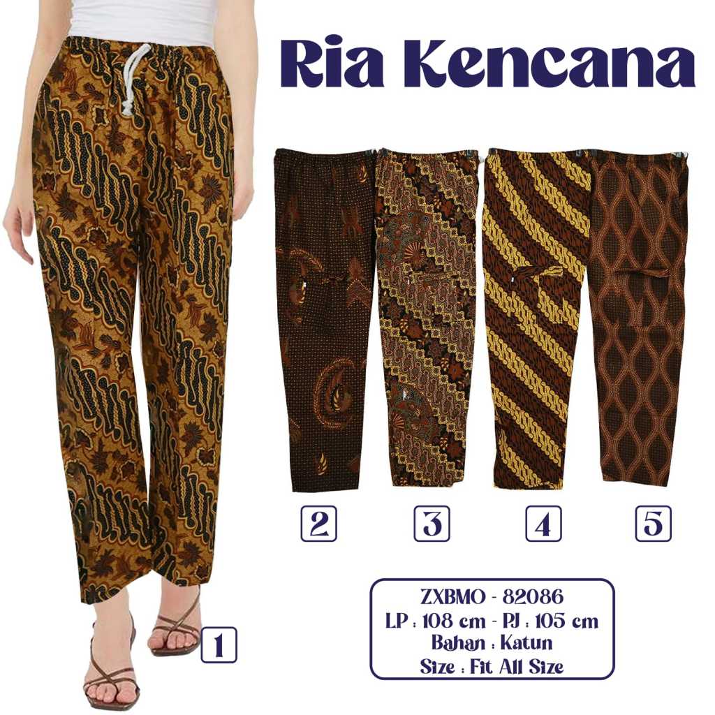 Jual CELANA BATIK PANJANG UNISEX CELANA KULOT MURAH CELANA BATIK RIA ...