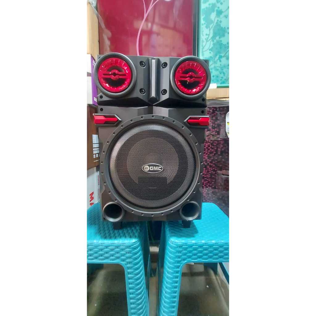 Jual Speaker Bluetooth Portable GMC 897 U Ukuran 10 Inch + Gratic 2 Mic ...