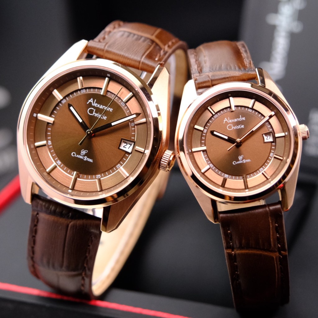 Jual Alexandre Christie Couple Terbaru 2024 Original AC 8695 Kulit ...