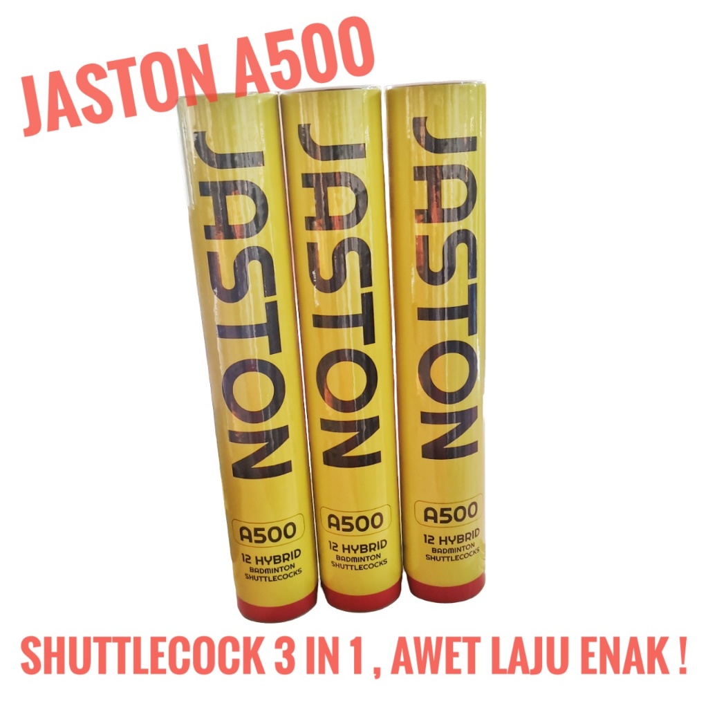 Jual Jaston A500 Shuttlecock 3 in 1 Super Durable Speed 76 (12pcs ...