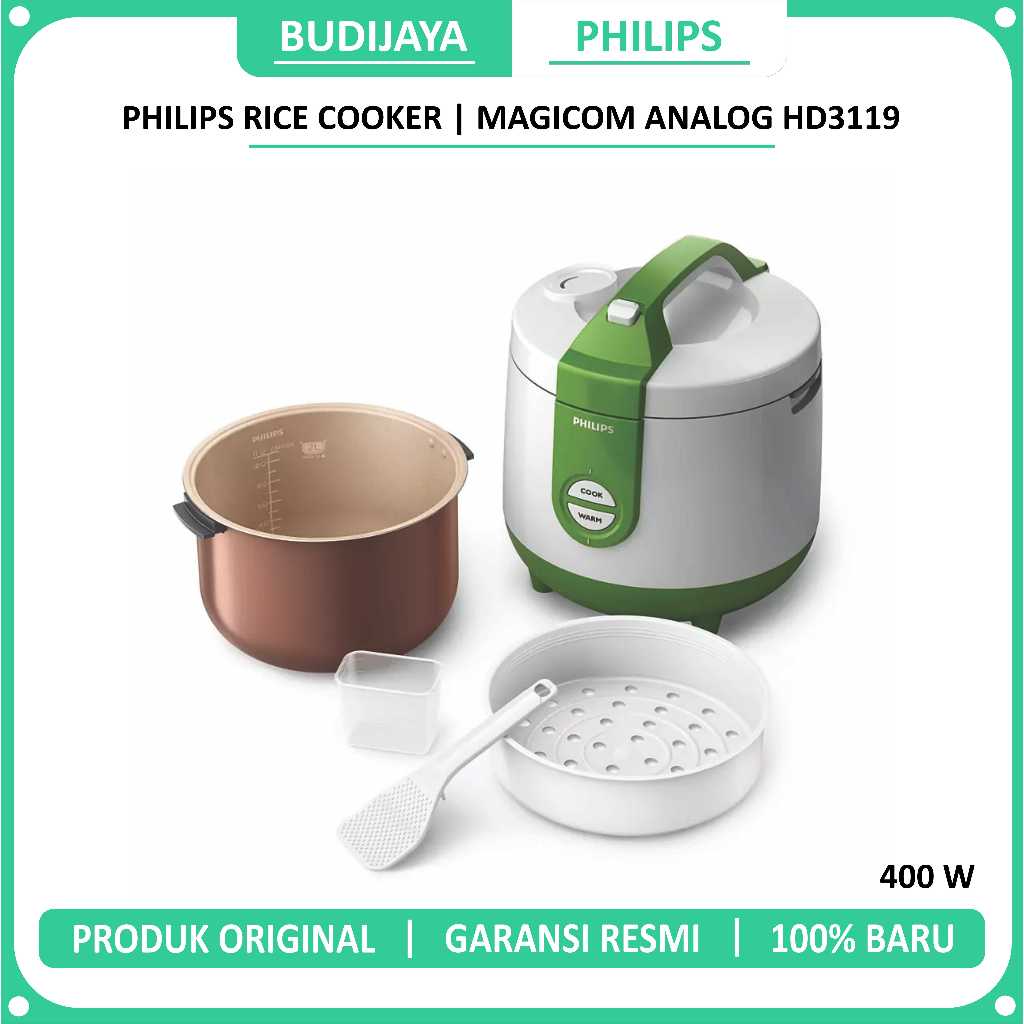 Jual Philips 2L Daily Collection Rice cooker HD3119 - 400 Watt Penanak ...