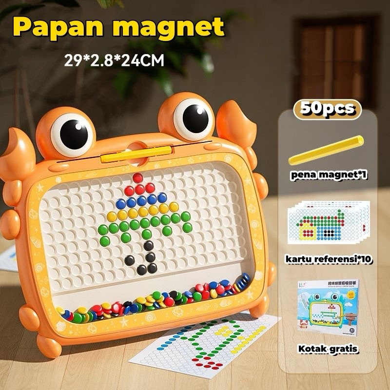 Jual SHE Acc Magnetic Drawing Board Crab Game sketchpad / Mainan Anak ...