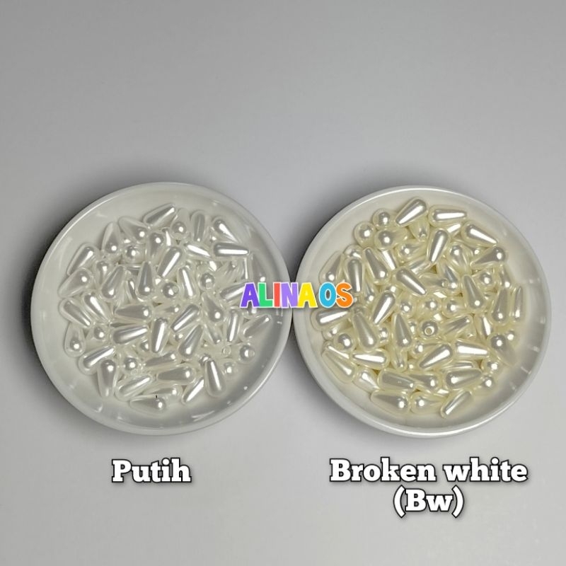 Jual (15 GR) MANIK PEARL/MUTIARA TETES 5x8MM | Shopee Indonesia