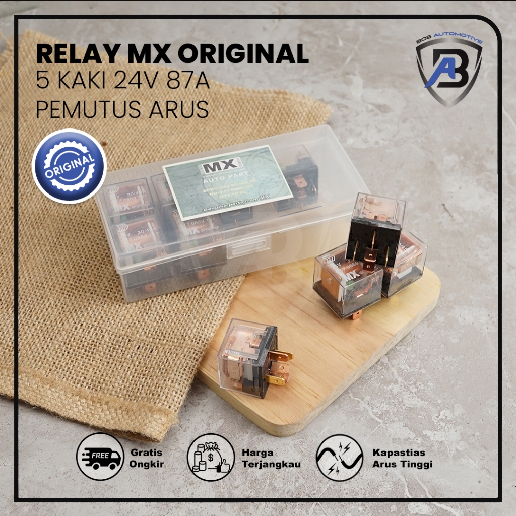 Jual Relay MX Sportlich Transparan Kaki 5 Pin 87a Pemutus Arus 24v 30 ...