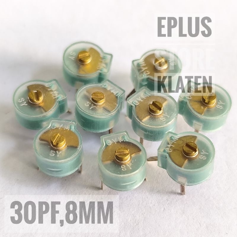 Jual Trimmer capacitor 30pf 8mm 3 pin trimer plastik 30 pf C116 ...