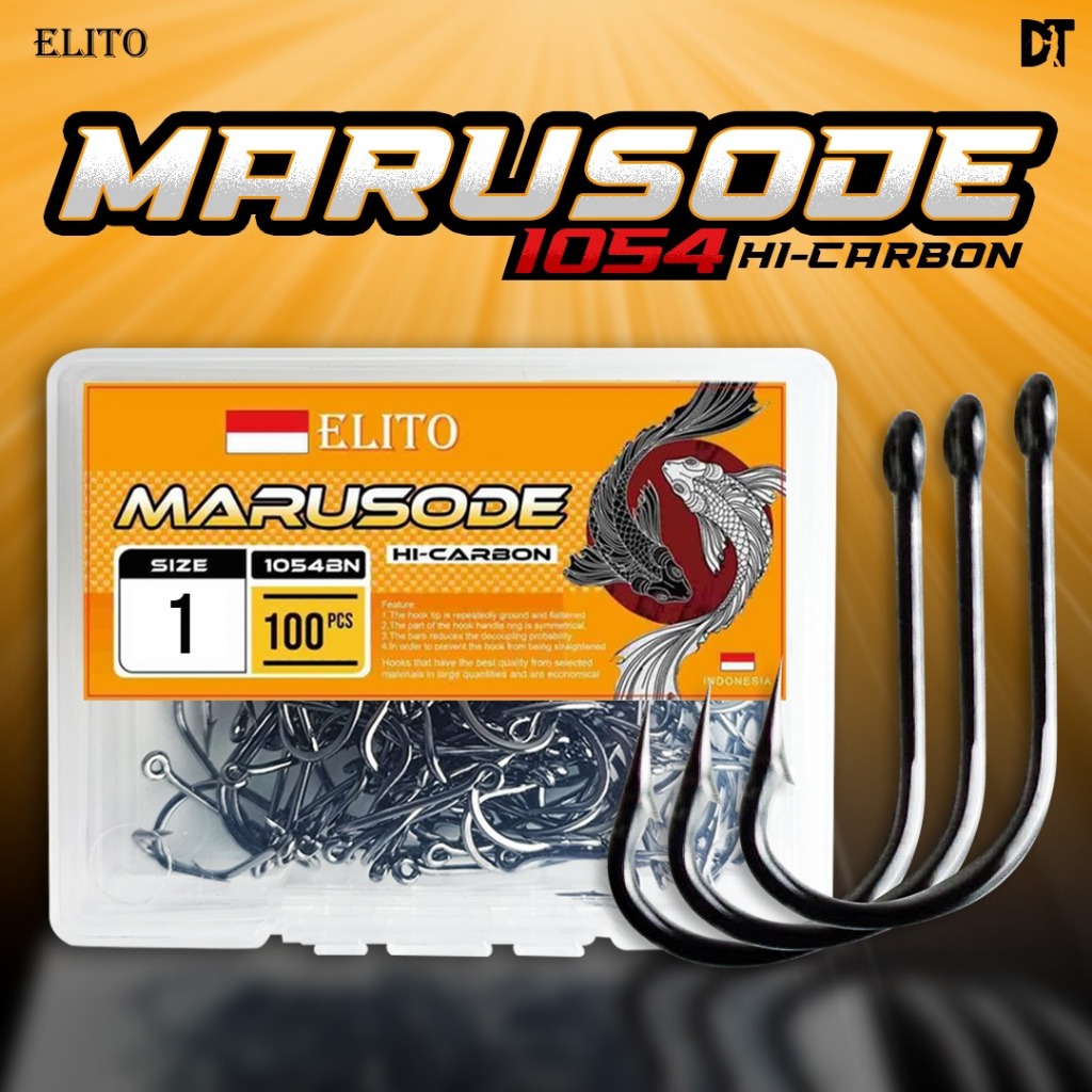 Jual Hook Marusode Elito Black Carbon Hi Carbon 1054 Kail Sode Kotakan ...