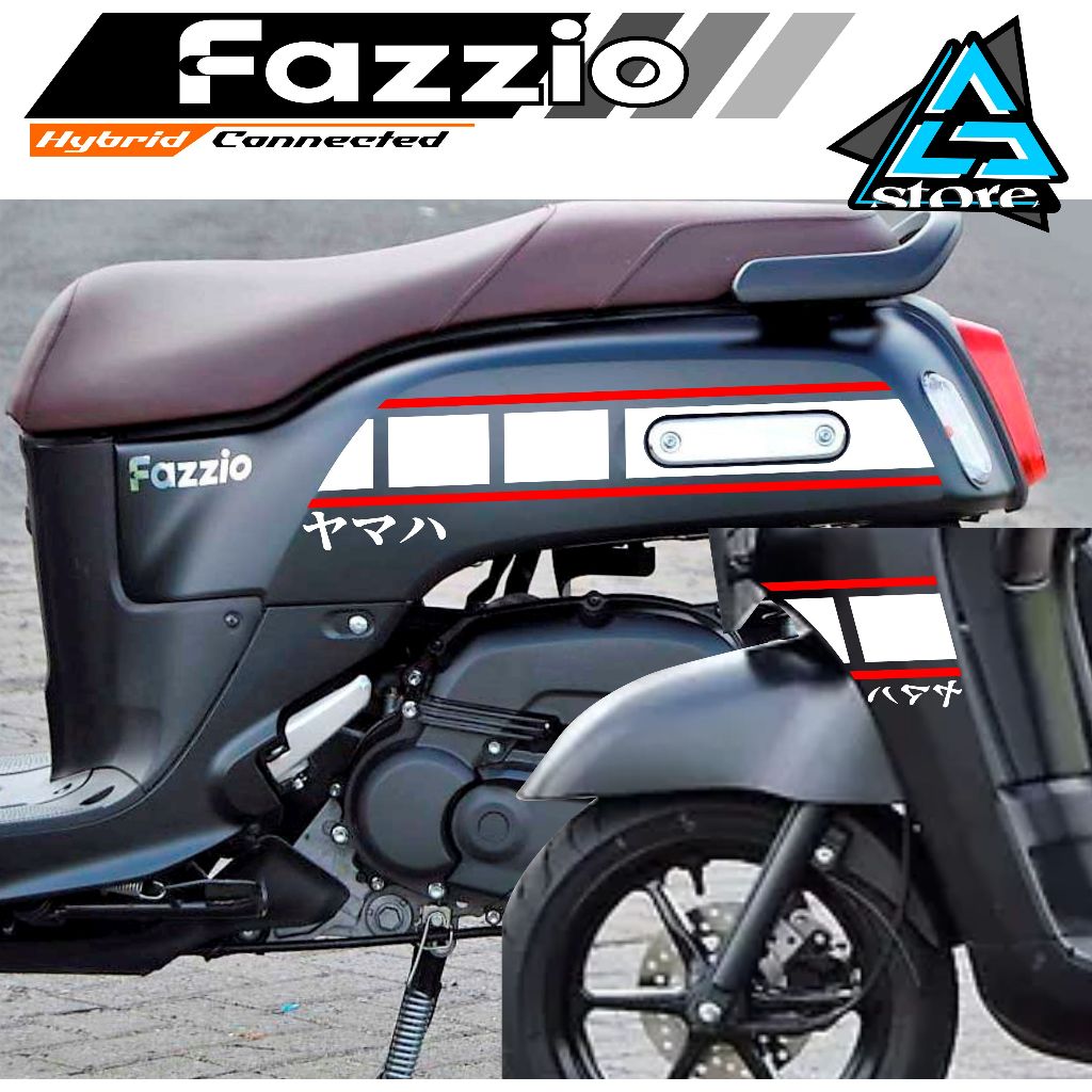 Jual STRIPING FAZZIO/STICKER CUTTING/F.393/STIKER LOGO YAMAHA JAPAN/LIS ...