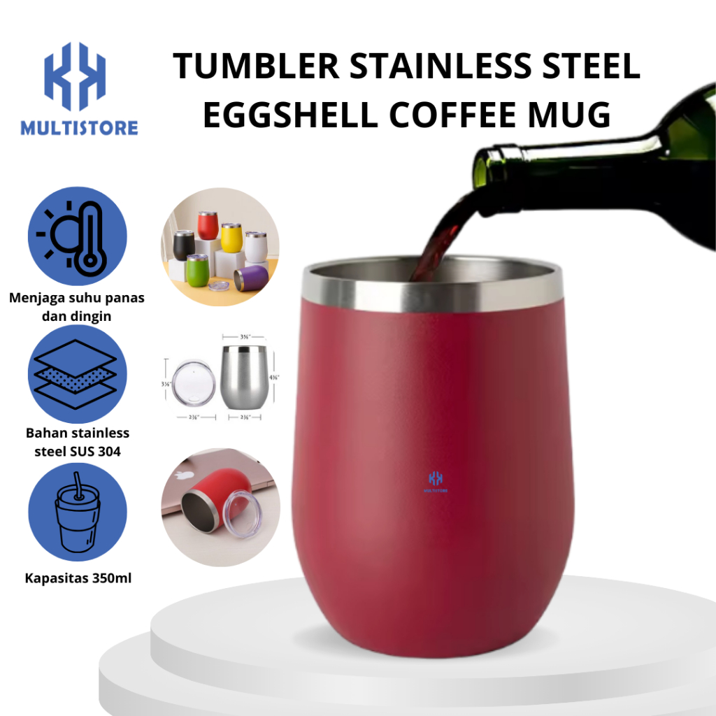 Jual Gelas Tumbler Stainless Steel Tahan Panas & Dingin Tumblr Egg ...