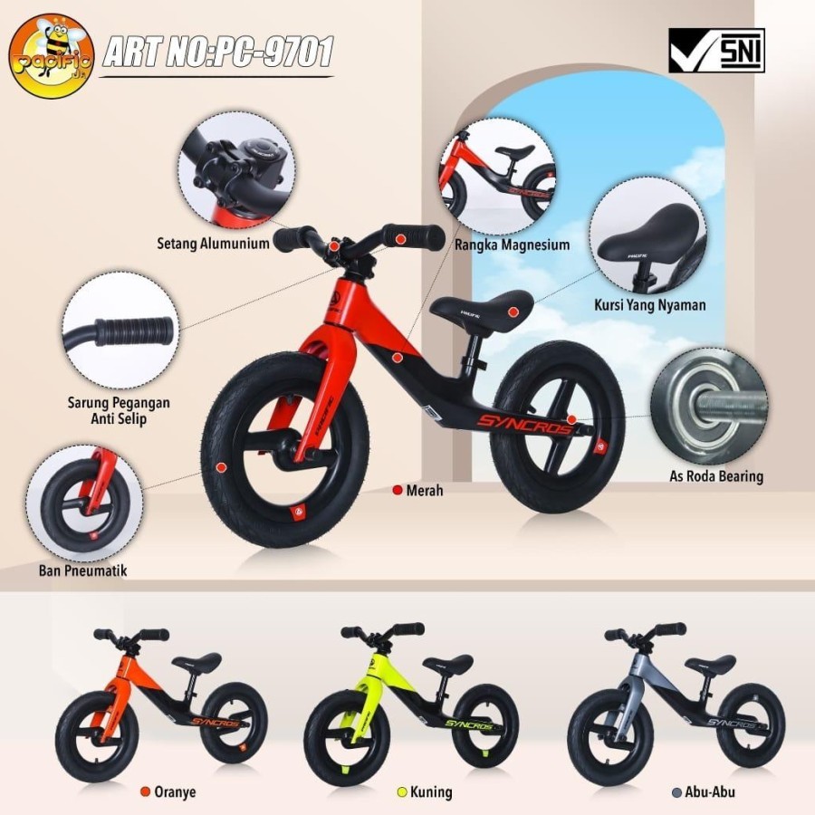 Jual SEPEDA BALANCE BIKE PUSH BIKE PACIFIC 9701 9702 MAGNESIUM VELG RACING PREMIUM | Shopee ...