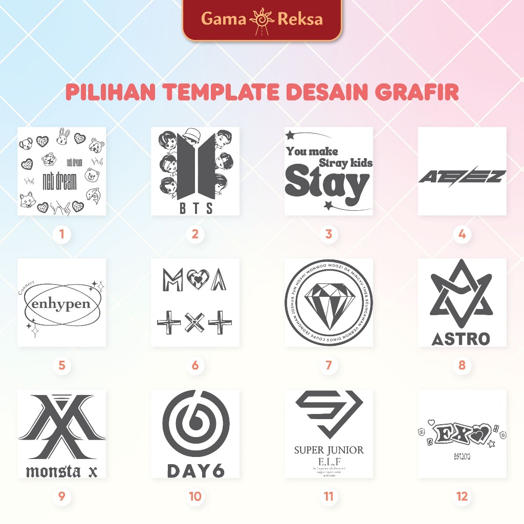 Jual Pilihan Desain Tema Kpop Laser Grafir | Shopee Indonesia