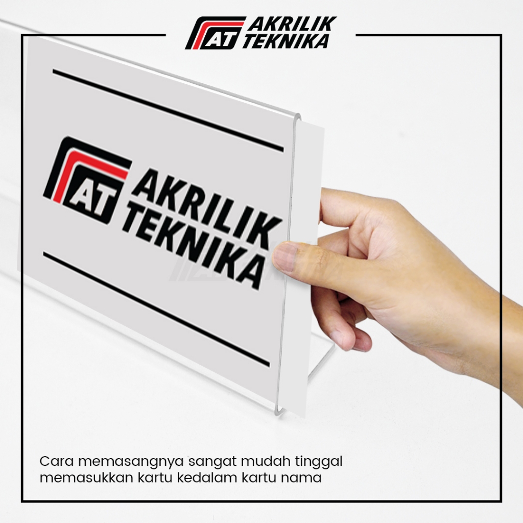 Jual Papan Nama Akrilik Stand / Display Meja Kantor Bisnis Kartu Name ...