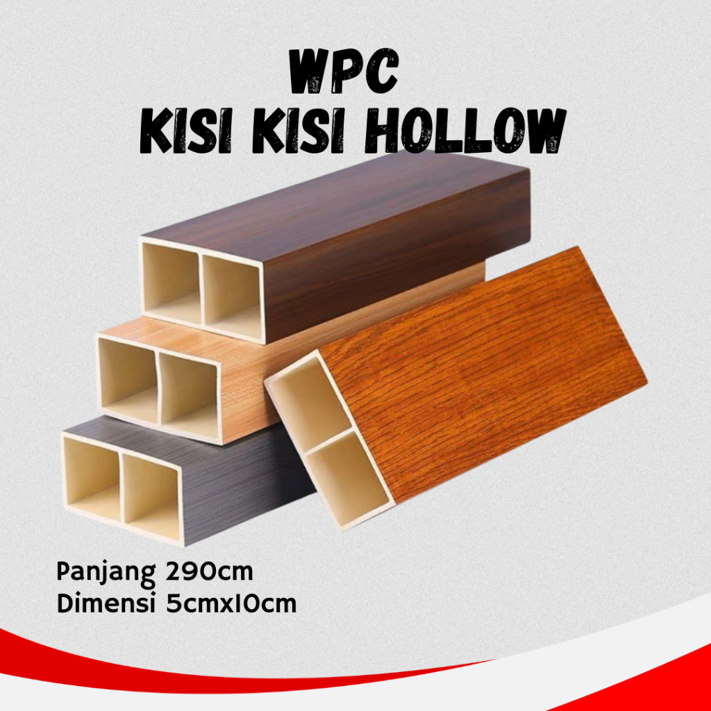 Jual WPC Hollow Panel Kisi Partisi / Holo Pembatas Ruangan Minimalis ...