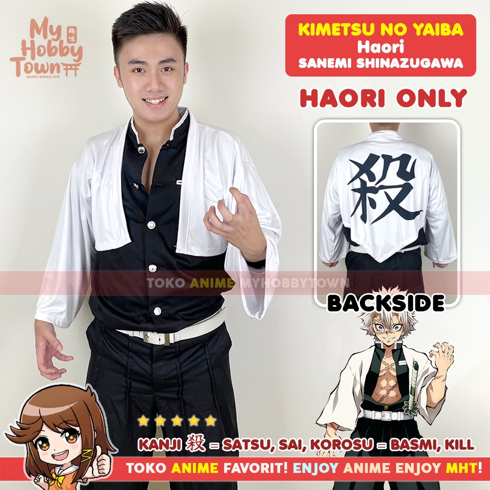 Jual Haori Kostum Cosplay Anime Sanemi Shinazugawa Kimetsu no Yaiba ...