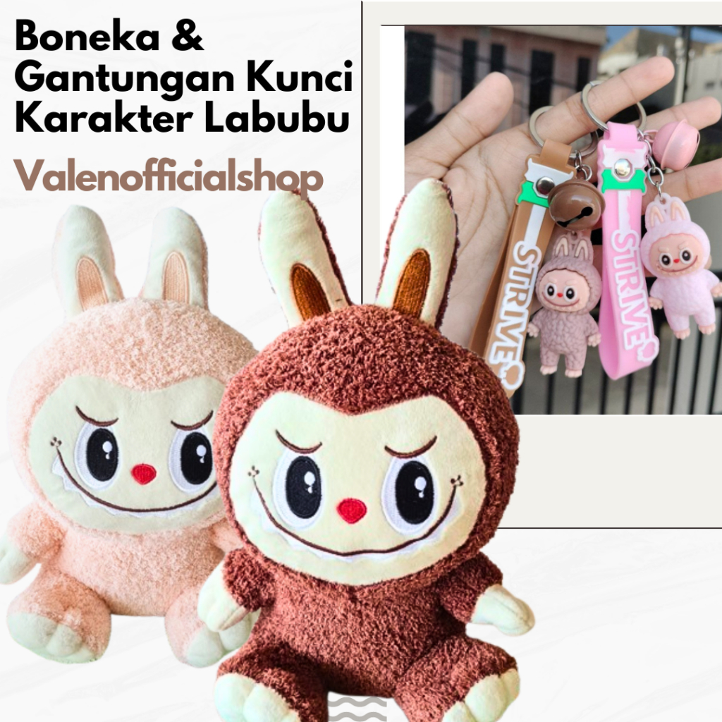 Jual Mainan Boneka Labubu Lucu Bahan Lembut / Labubu Keychan ...