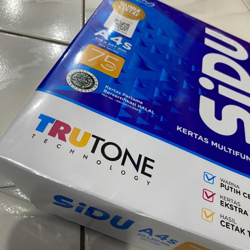 Jual Kertas HVS merek SIDU berbagai ukuran isi 500 lembar untuk ...