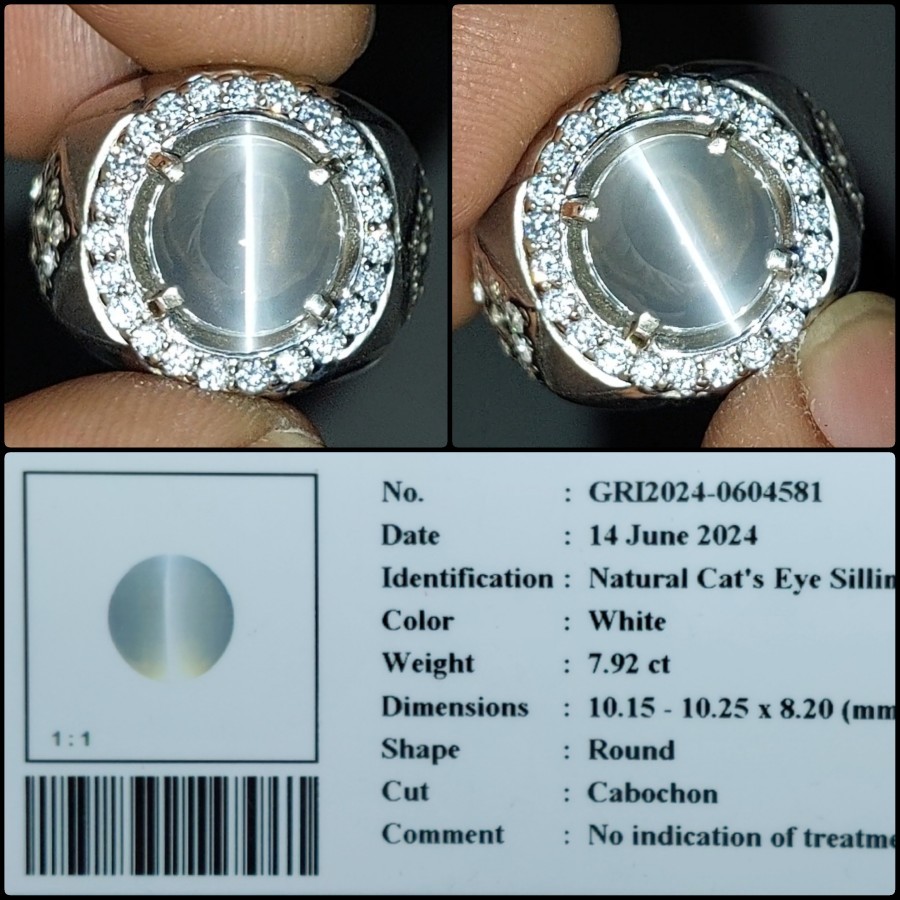 Jual Natural Cats Eye Sillimanite Crystal Clear Good Line Good Quality ...
