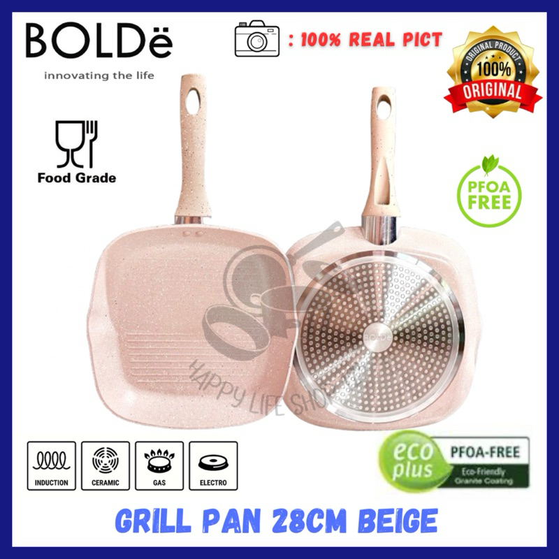Jual BOLDE Super Pan Grill Pan 28cm BEIGE/BOLDE Grill Pan 28cm 100% ...