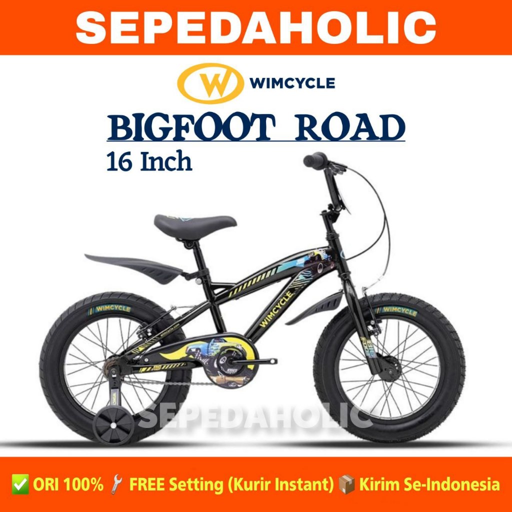 Jual Sepeda Anak BMX WIMCYCLE BIGFOOT ROAD LIGHT SERIES Ukuran 16 18 20 Inch Ban Jumbo Usia 4-12 ...