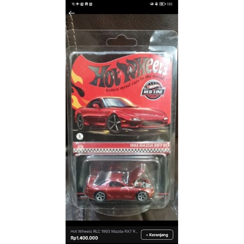 Jual Hot Wheels RLC 1993 Mazda RX7 REDLINE CLUB Merah Red | Shopee ...