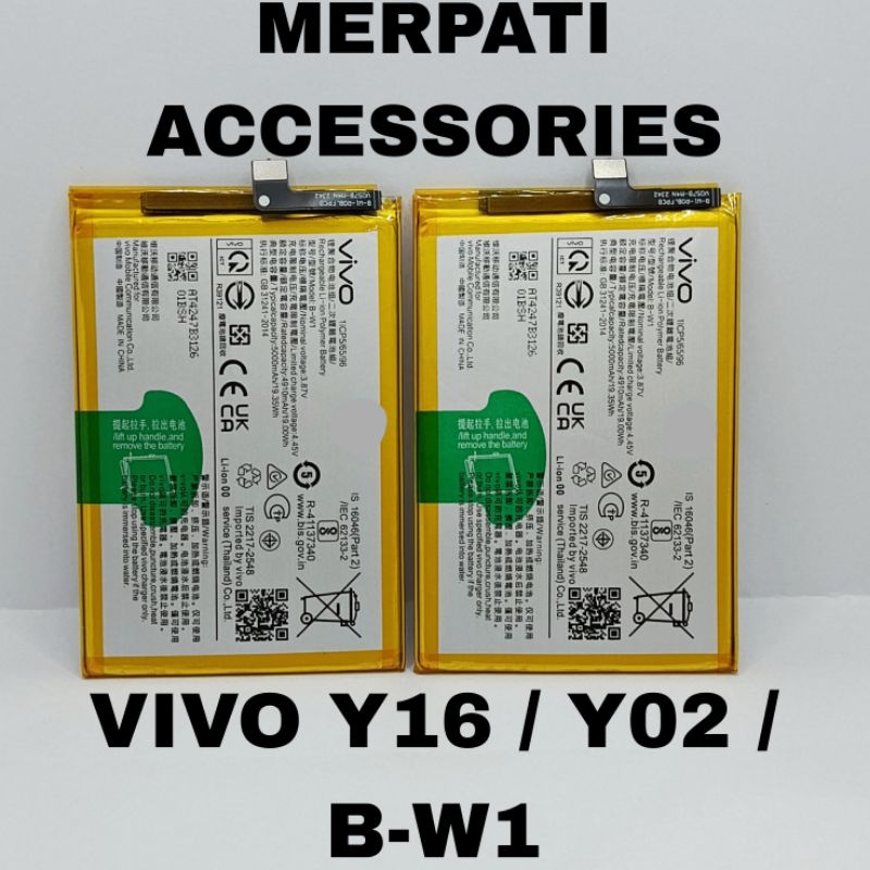 Jual BATERAI / BATRAI / BATRE / BATTERY VIVO Y16 / Y02 / B-W1 | Shopee ...