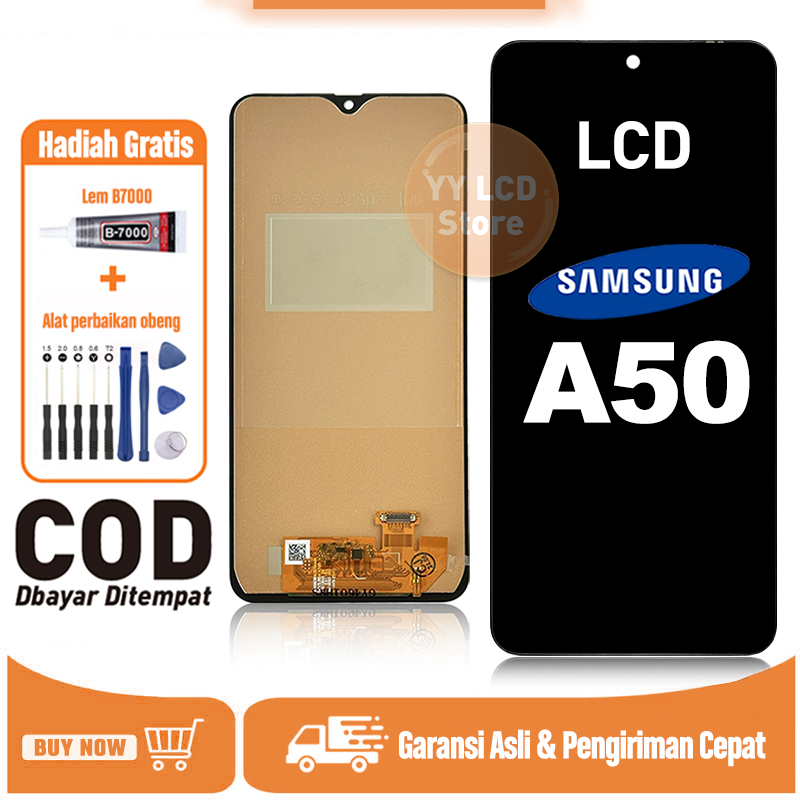 Jual LCD Samsung A50 Original COD Touchscreen Fullset Ori Asli ...