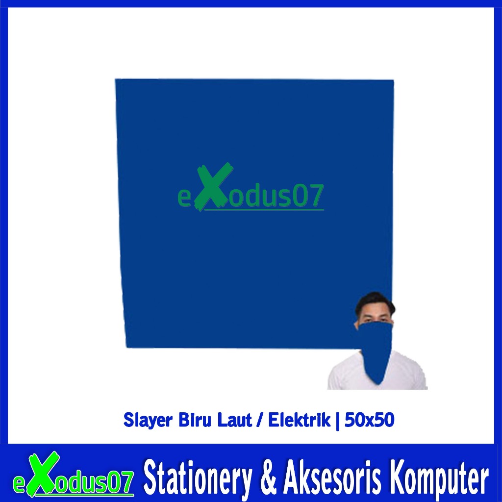 Jual SLAYER POLOS BIRU LAUT / BIRU ELEKTRIK UK.50X50 CM | Shopee Indonesia
