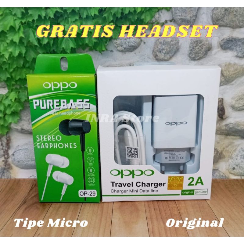 Jual GRATIS HEADSET! Charger OPPO ORI Micro USB Charger OPPO A1K A12 ...