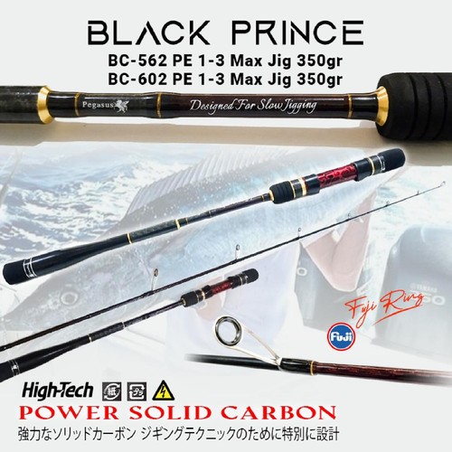 Jual Rod SPINNING PEGASUS BLACK PRINCE LIGHT JIGGING POWER SOLID CARBON ...