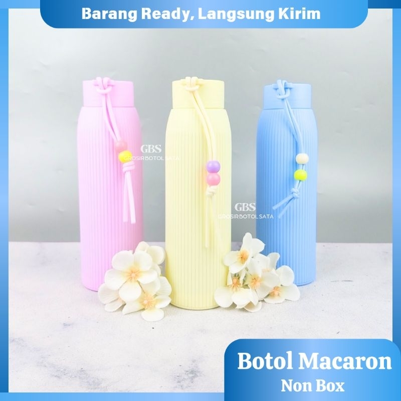 Jual BOTOL MACARON NON BOX / BOTOL MACARON MANIK / BOTOL MINUM KACA ...
