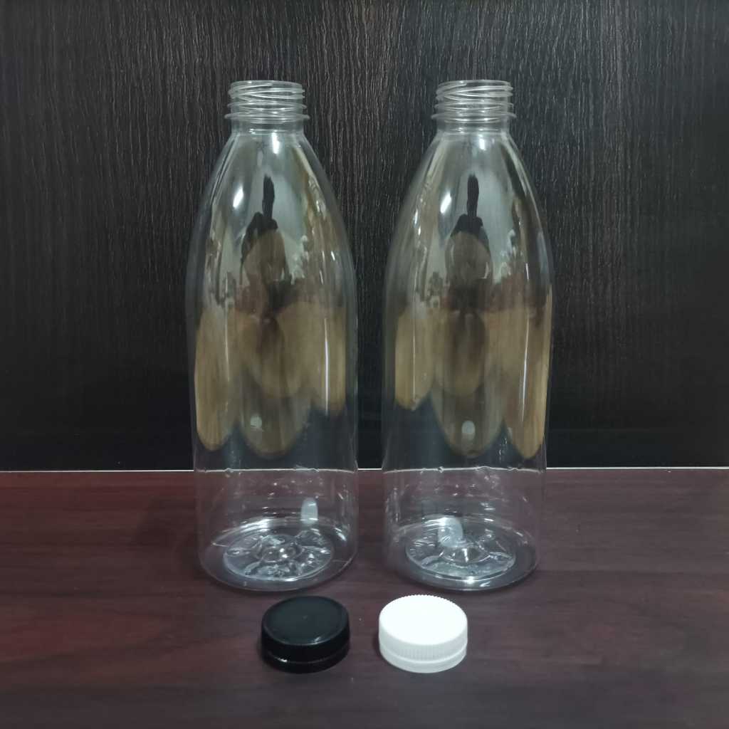Jual Botol Cantik 600 ml / Botol Plastik 600 ml Clear PET, Tutup Hitam ...