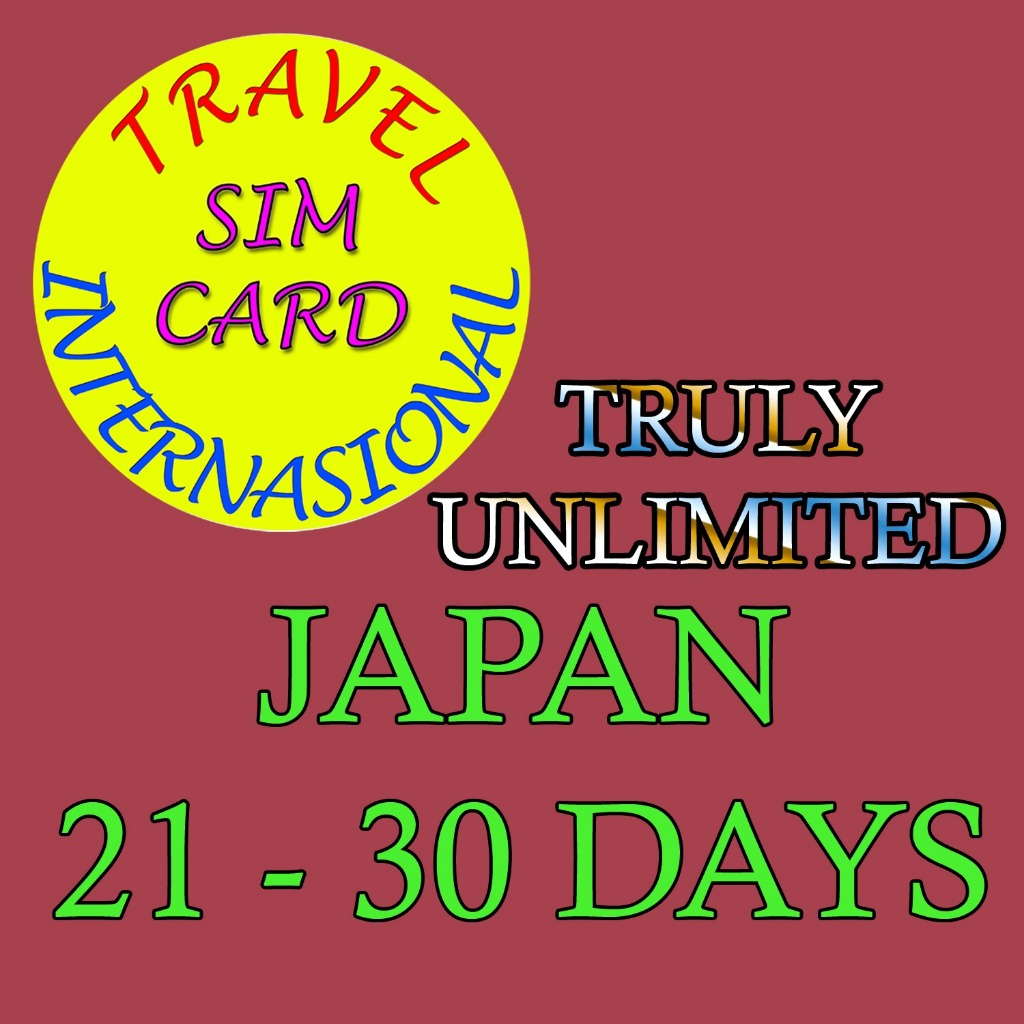 Jual Sim Card Japan TRULY Unlimited Data Internet Simcard Jepang Unlimited Internet Langsung ...