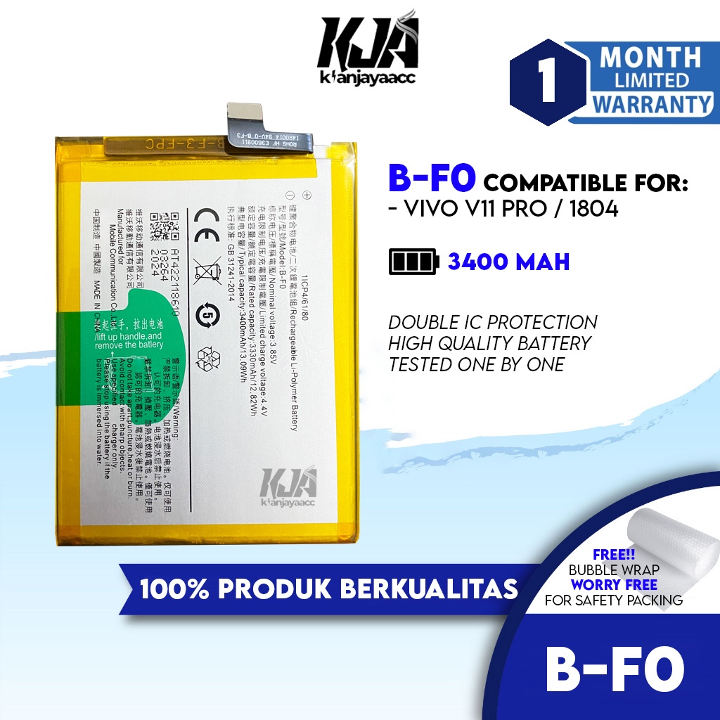 Jual Baterai Vivo V11 Pro 1804 B-F0 Original OEM Batre Batrai Battery ...