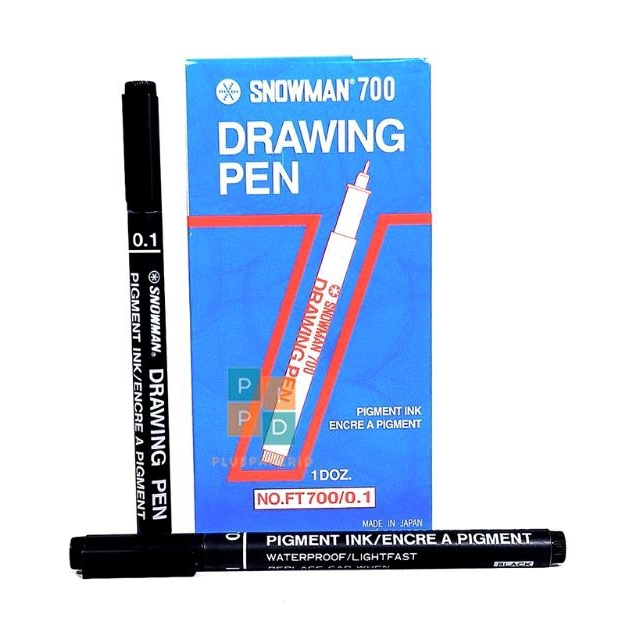 Jual SNOWMAN DRAWING PEN HITAM FT-700 0.1 (per pcs) | Shopee Indonesia