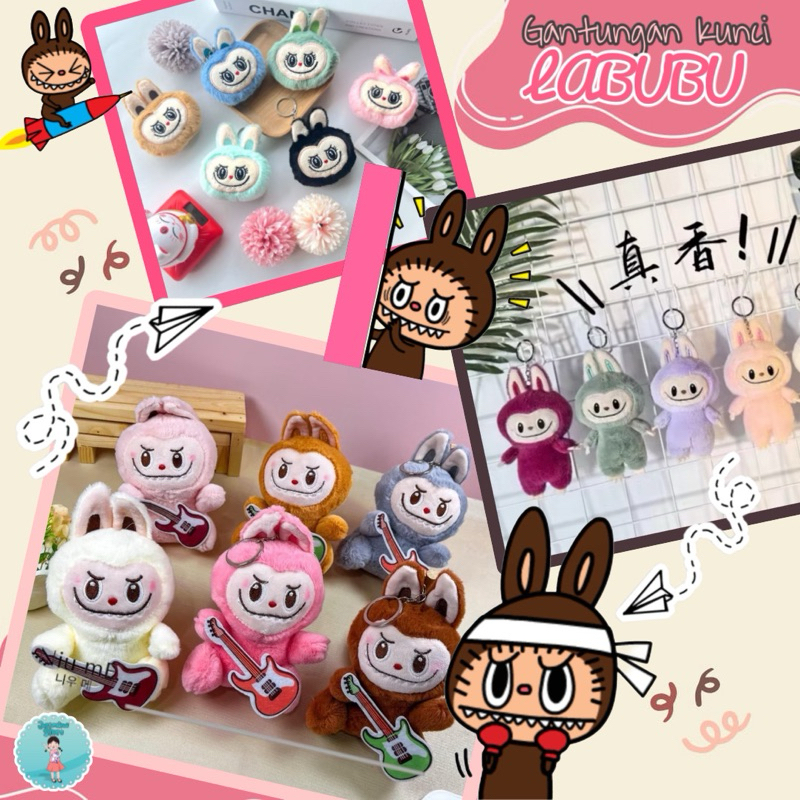 Jual Labubu Gantungan kunci/gantungan tas Labubu full badan/Ganci ...