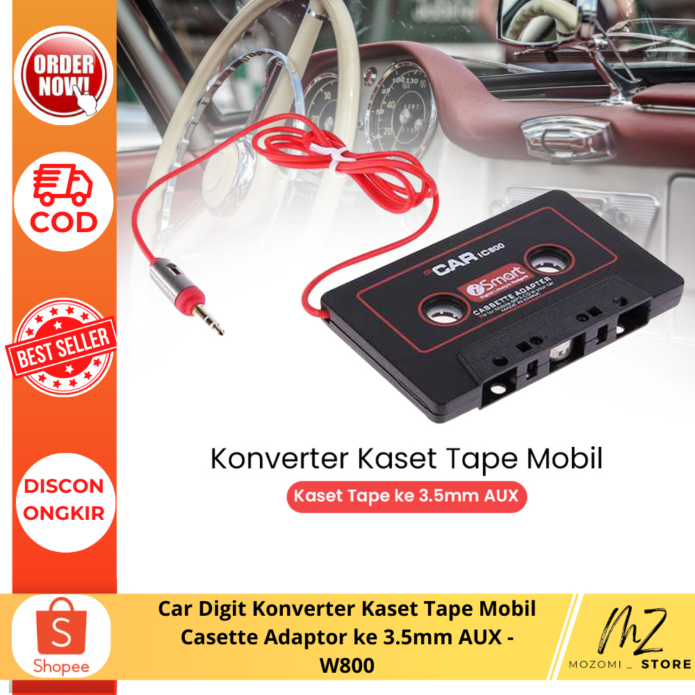 Jual Car Digit Konverter Kaset Tape Mobil Casette Adaptor ke 3.5mm AUX ...