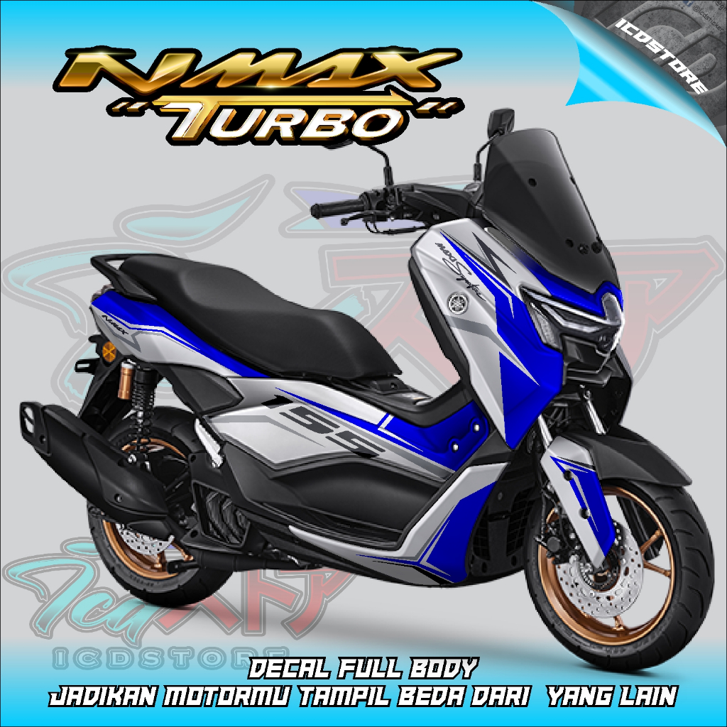 Jual Decal Nmax Turbo 2024 Full Body Grafis Pink White Sticker Variasi ...