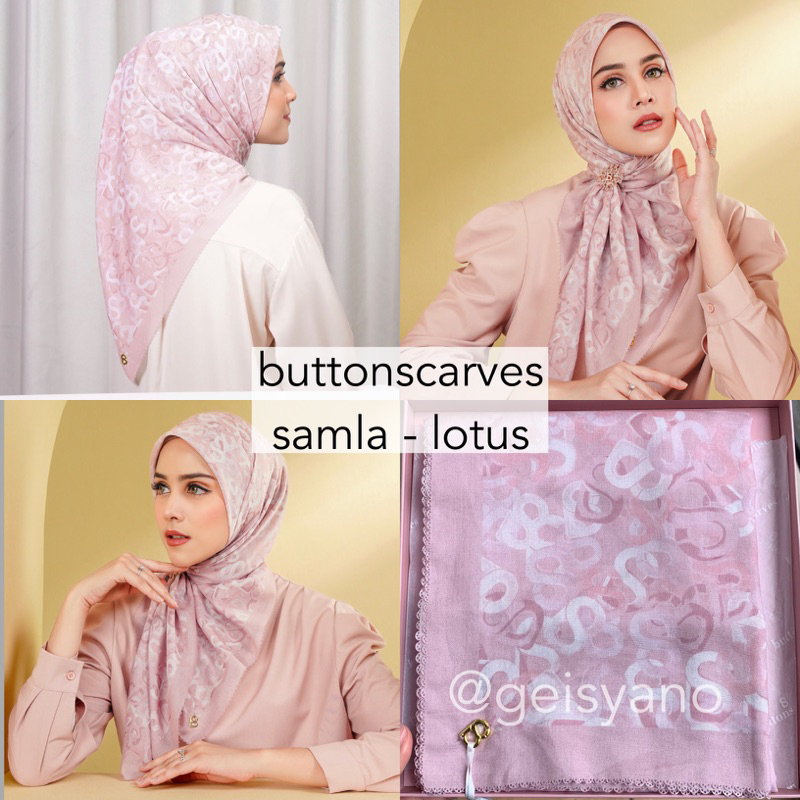 Jual Buttonscarves Samla Lotus BS | Shopee Indonesia